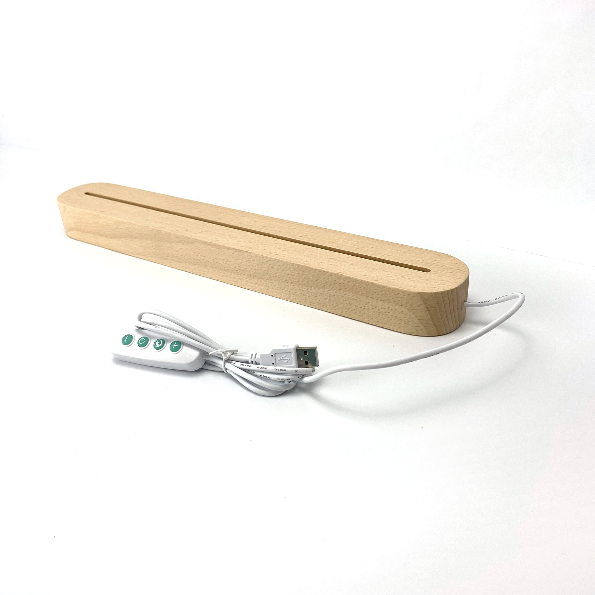 LED Light Base - 40cm Timber