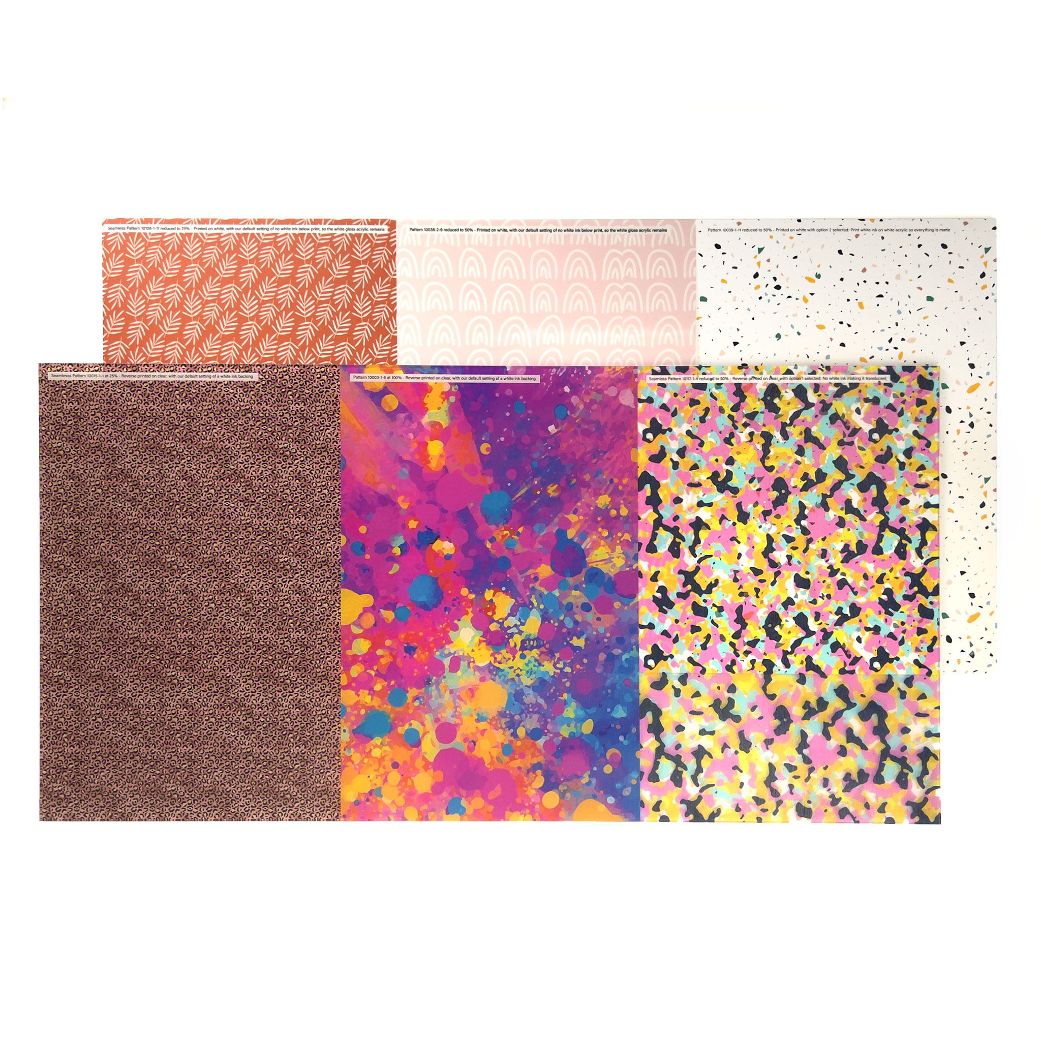 Sample Pack - UV Printed Acrylic