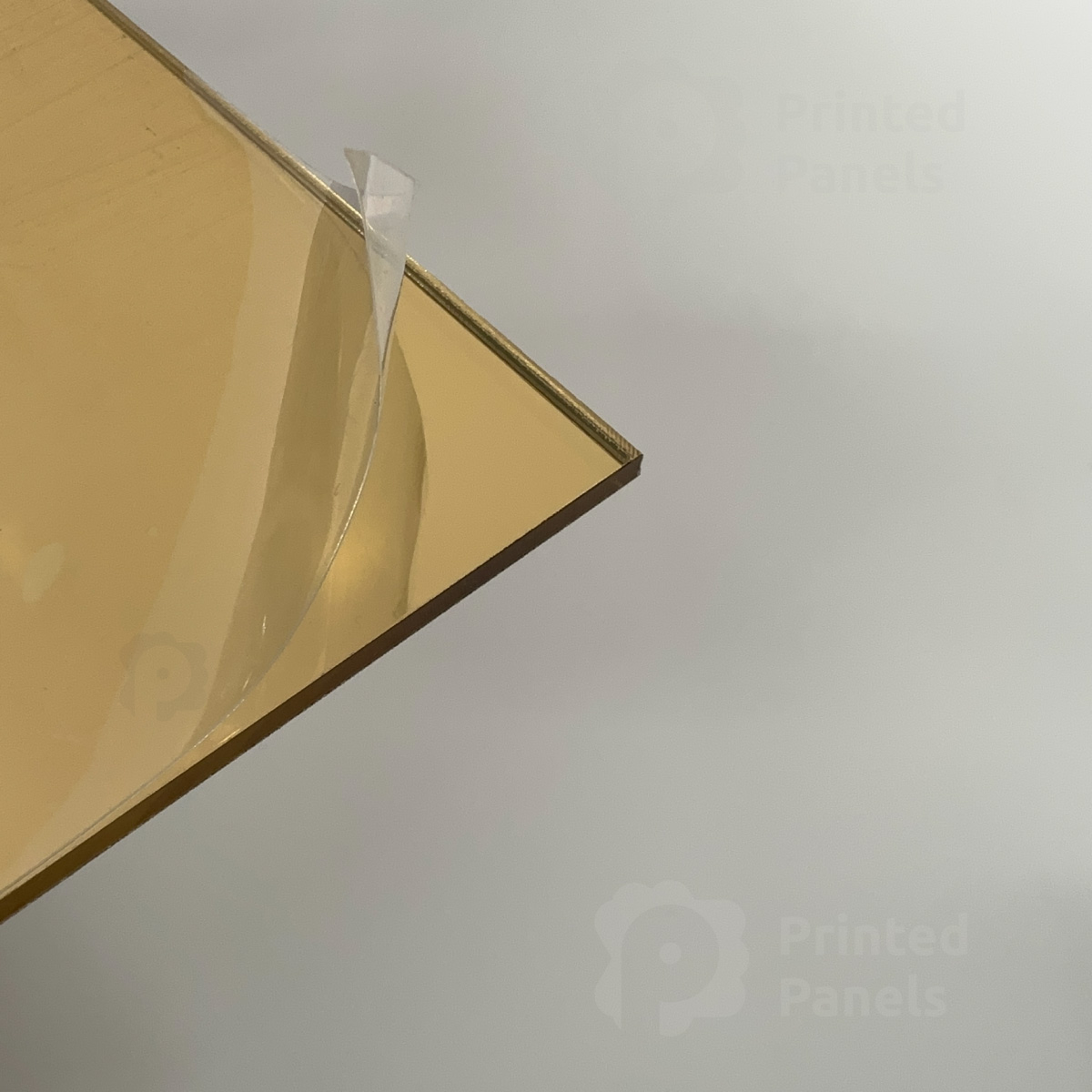 Acrylic - Gold Mirror 3mm (White Backing) AA