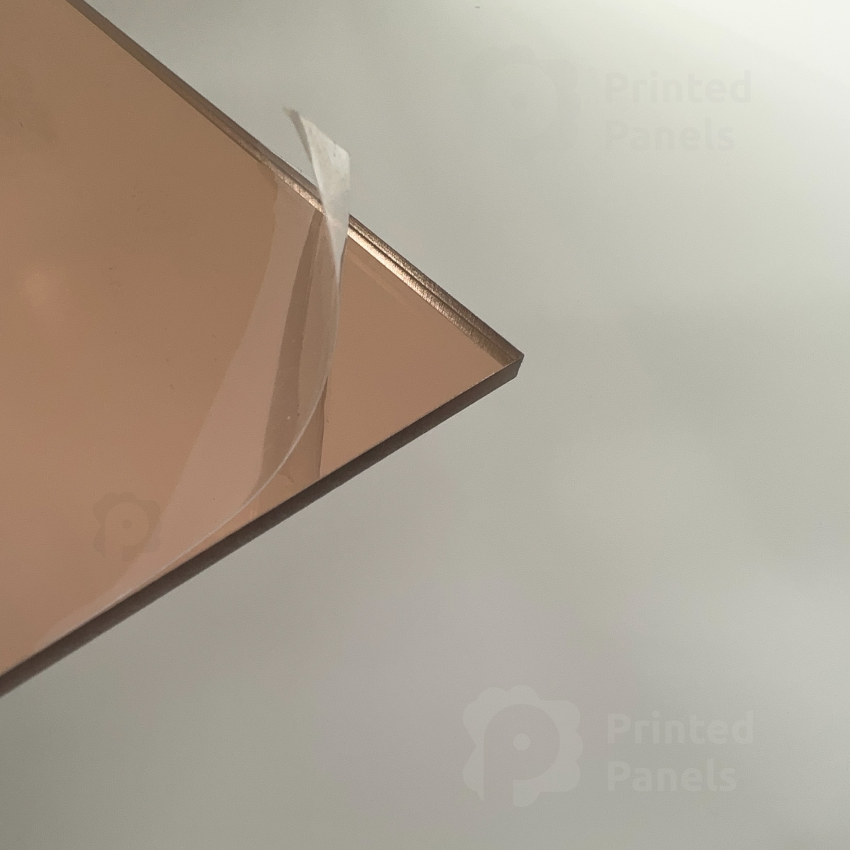 Acrylic - Rose Gold Mirror 3mm (White Backing) AA